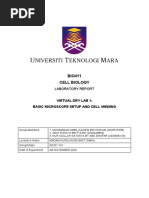 Bio122 Experiment 1 Lab Report | PDF | Microscope | Cell (Biology)
