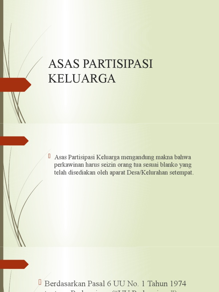 Asas Partisipasi Keluarga | PDF