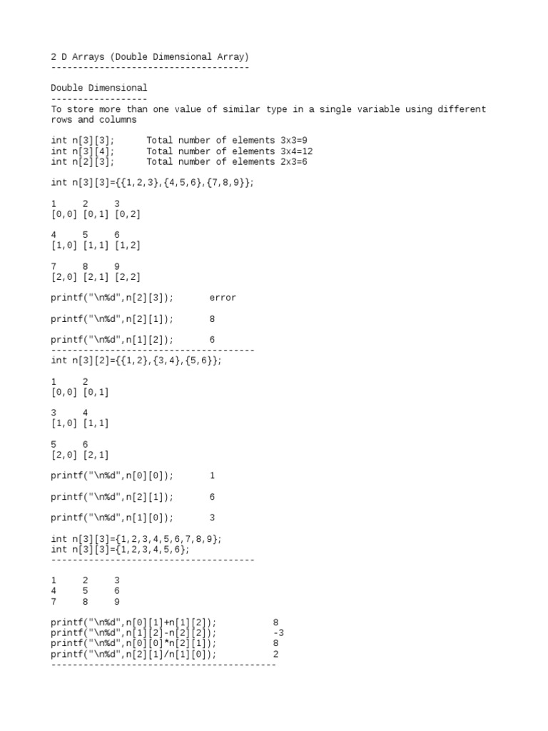 2D Array Cl8 | PDF | Computers
