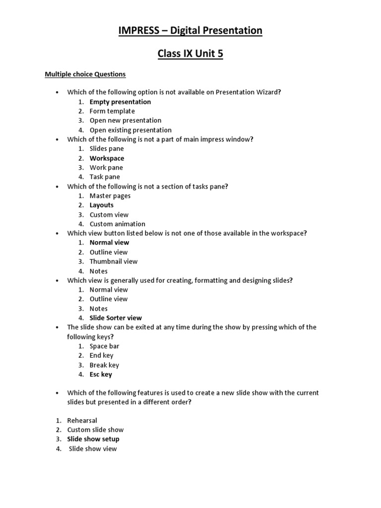 Class 9 Digital Presentation QandA | PDF | Random Access Memory | Computer Memory