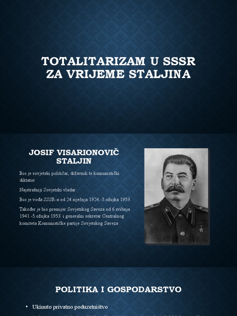 Totalitarizam U SSSR Za Vrijeme Staljina | PDF