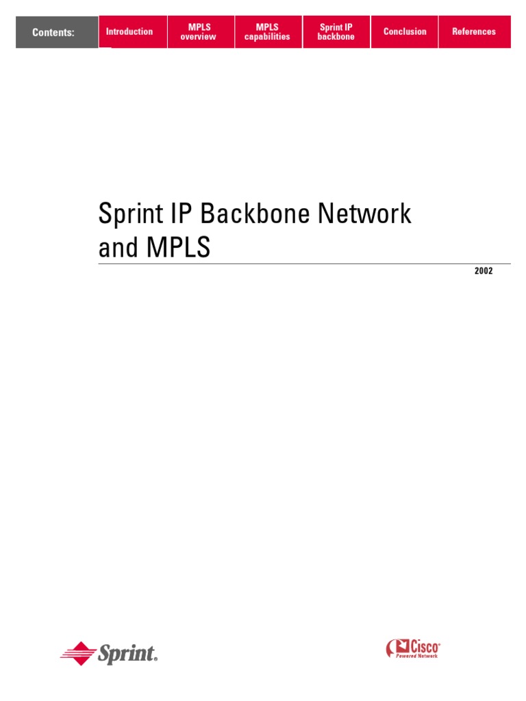 Sprint IP Backbone Network and MPLS: Contents | PDF | Multiprotocol ...