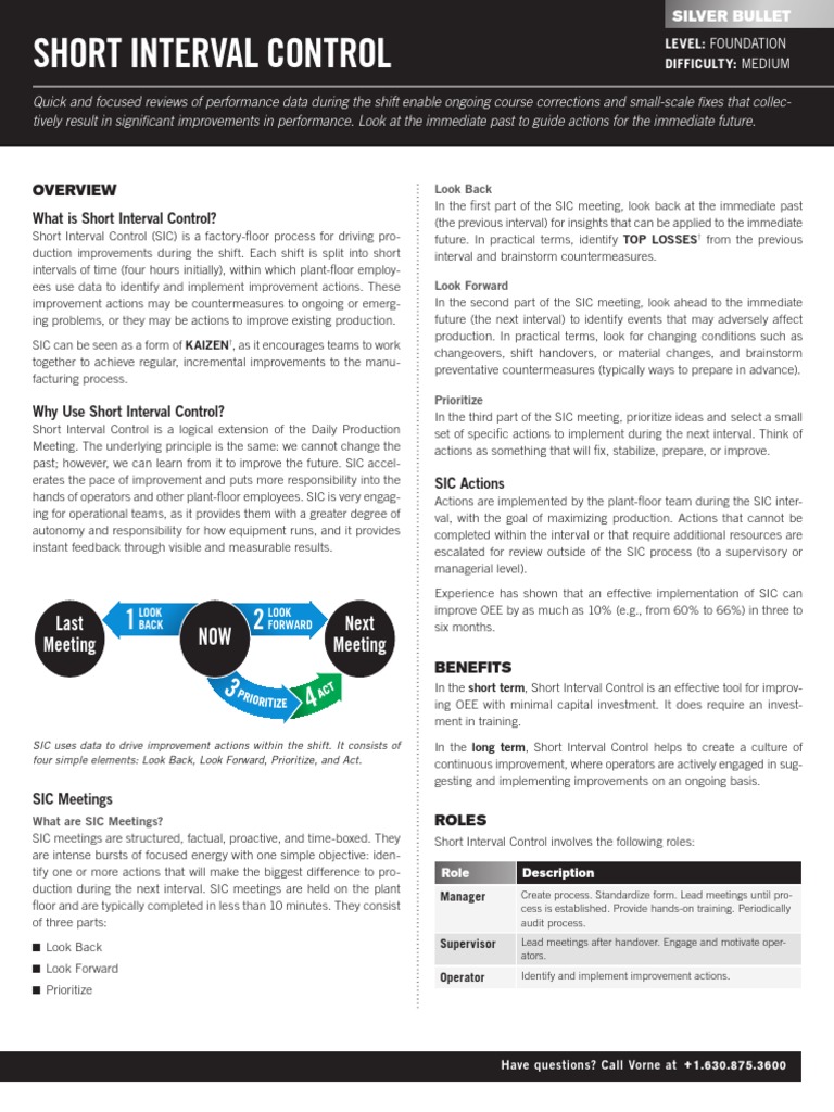 Short Interval Control Executive Summary | PDF | Brainstorming | Human ...