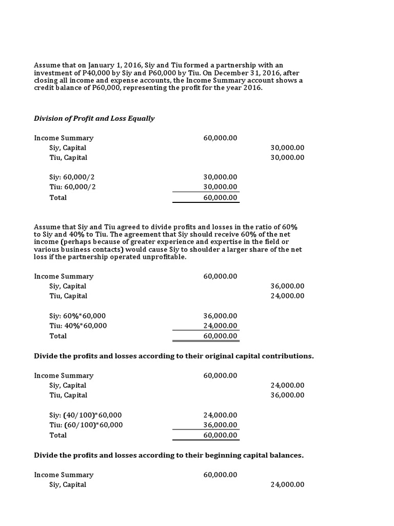 Partnership Operations Part 2 | PDF | Partnership | Income Statement