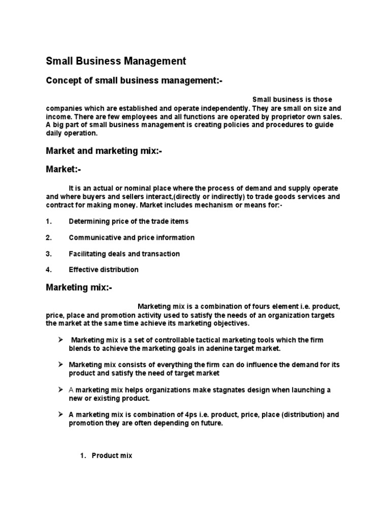 Small Business Management | PDF | Bookkeeping | Sales