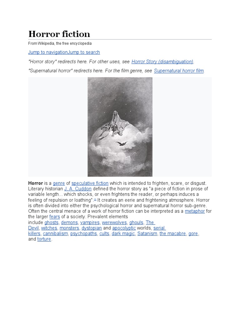 Horror Fiction Genre Explained | PDF
