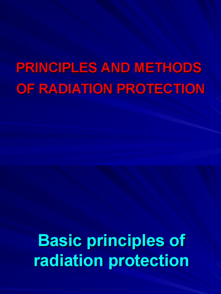 Radiation Protection Principles | PDF