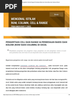 14. Pengertian Cell dan Range & Perbedaan Baris dan Kolom (Row dan ...