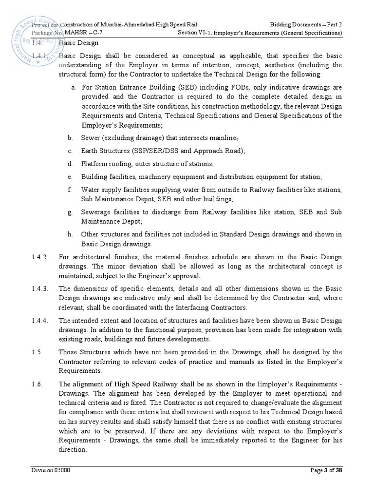 Project For Construction of Mumbai-Ahmedabad High Speed Rail Bidding ...