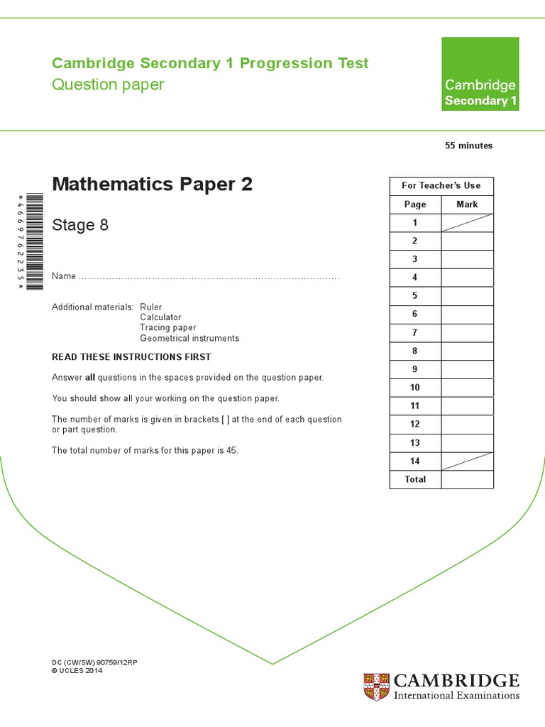 Maths Stage 8 2014 02 tcm143-372332 | PDF | Triangle | Area