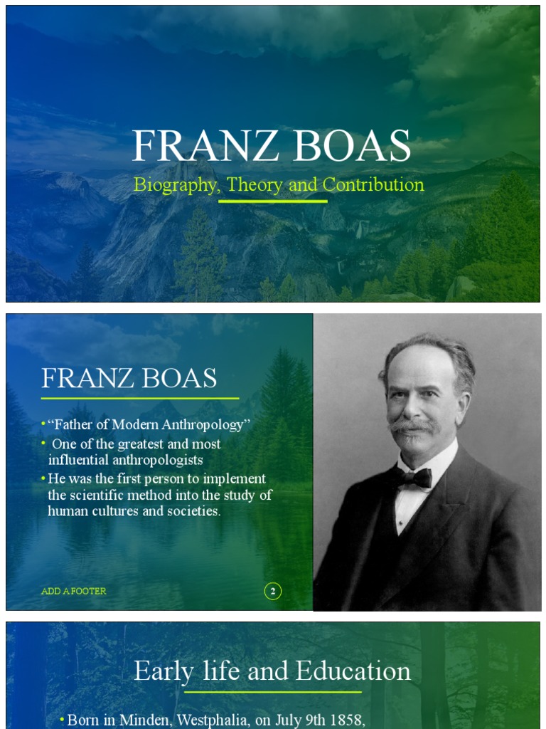 Franz Boas: Biography, Theory and Contribution | PDF | Franz Boas ...