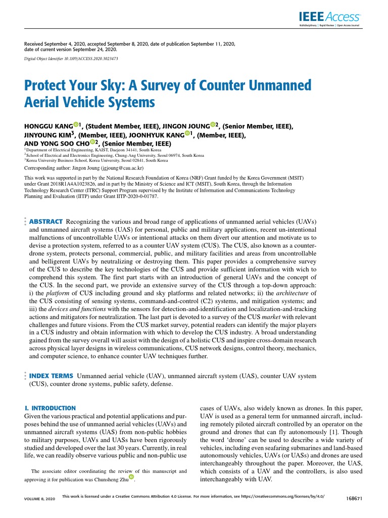 A Survey of Counter UAS | PDF | Unmanned Aerial Vehicle | Unmanned ...