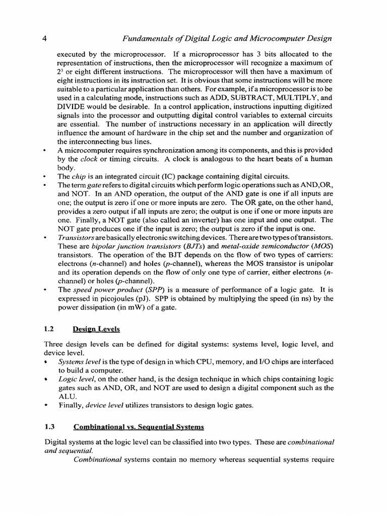 Fundamentals Digital Logic and Microcomputer Design | Download Free PDF ...