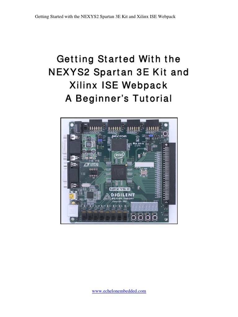 Nexys2 Tutorial Pdf Vhdl Field Programmable Gate Array