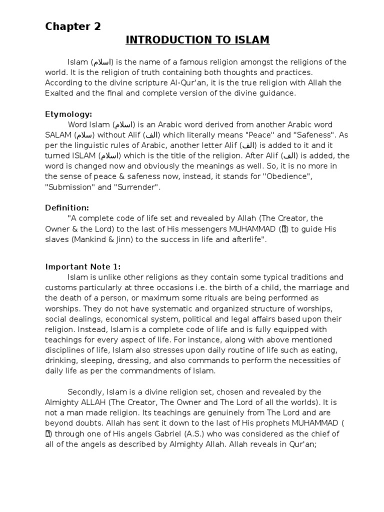 Introduction To Islam | PDF | Prophets And Messengers In Islam | Hajj