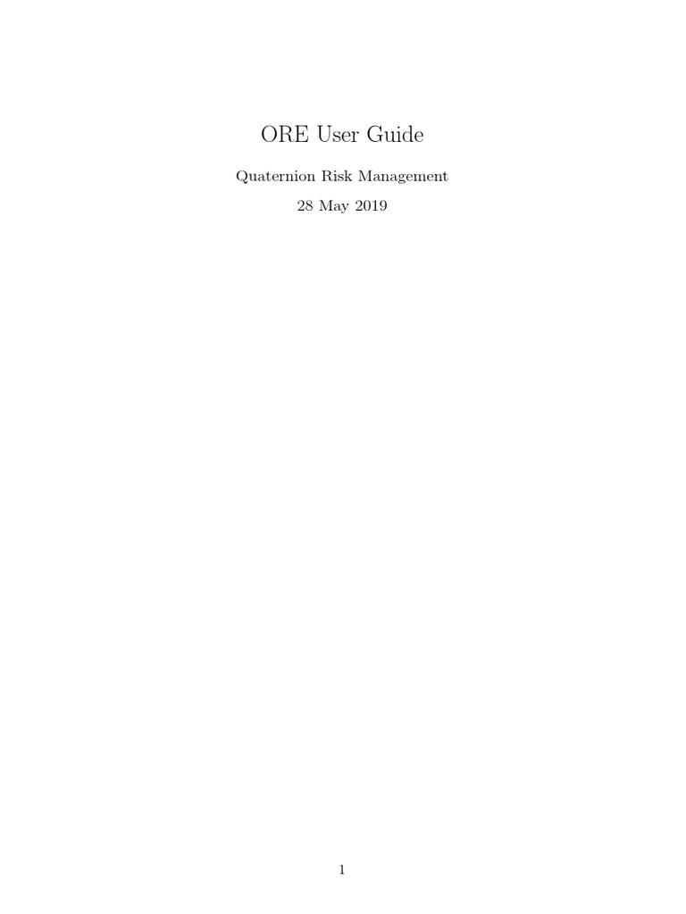 Quaternion Open Risk Platform Userguide | PDF | Swap (Finance) | Library (Computing)