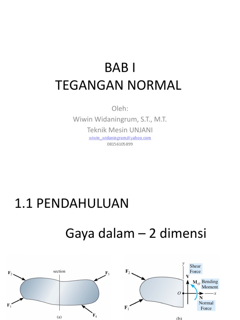 Analisis Tegangan Normal dalam Mekanika | PDF