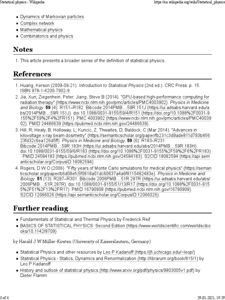 Statistical Physics | PDF | Statistical Physics | Physics