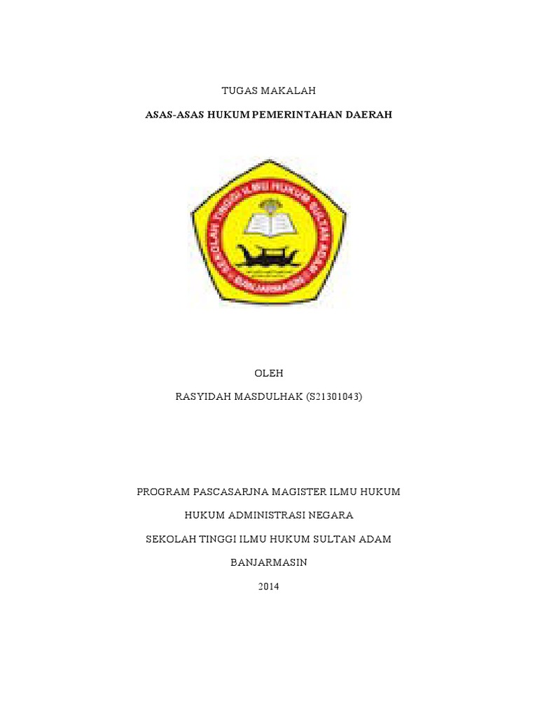 Makalah - Asas - Asas - Hukum - Pemerintah Daerah | PDF