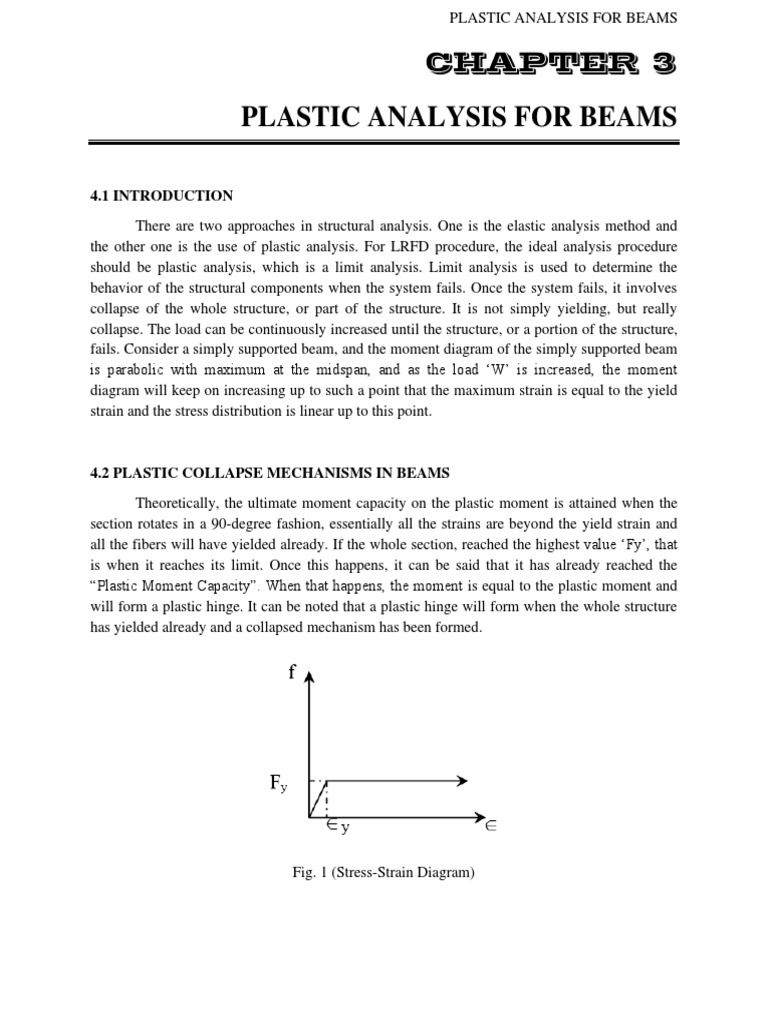 Chapter 3 Plastic Analysis For Beams | PDF | Deformation (Engineering) | Beam (Structure)