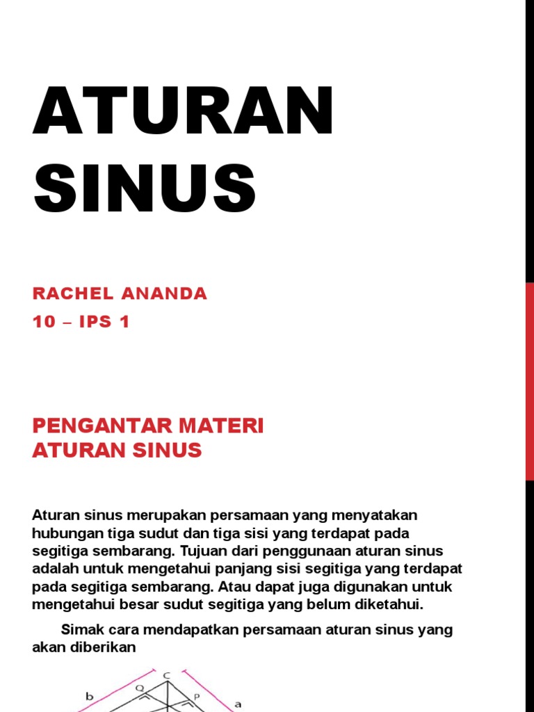 Aturan Sinus: Konsep dan Contoh | PDF