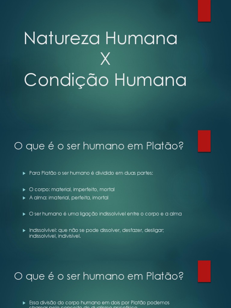 Natureza Humana X Condição Humana (4 Bimestre, 1 Ano) | PDF | Ciências ...