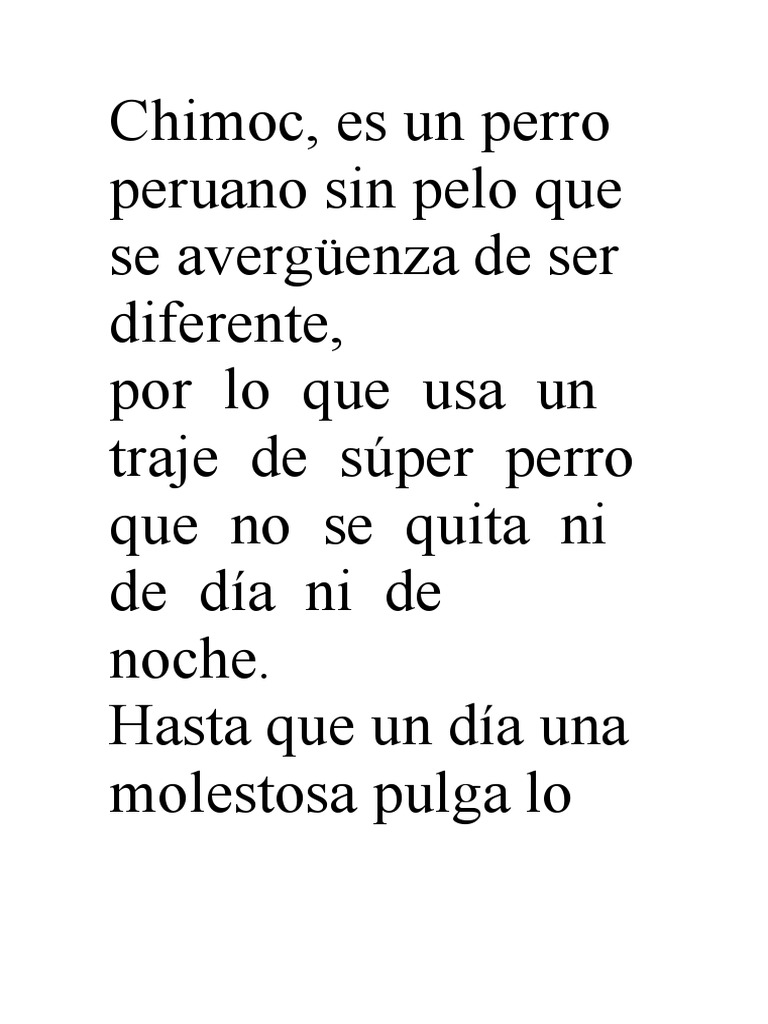 Chimoc, El Perro Calato | PDF
