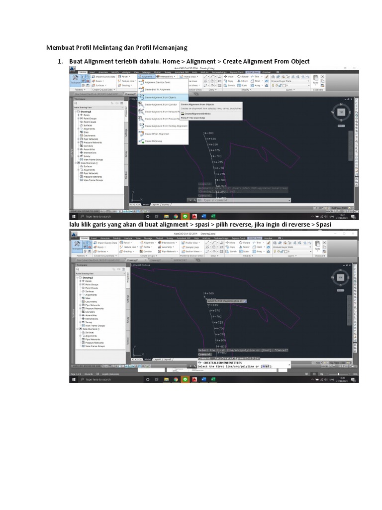 Membuat Profil Melintang Dan Profil Memanjang | PDF