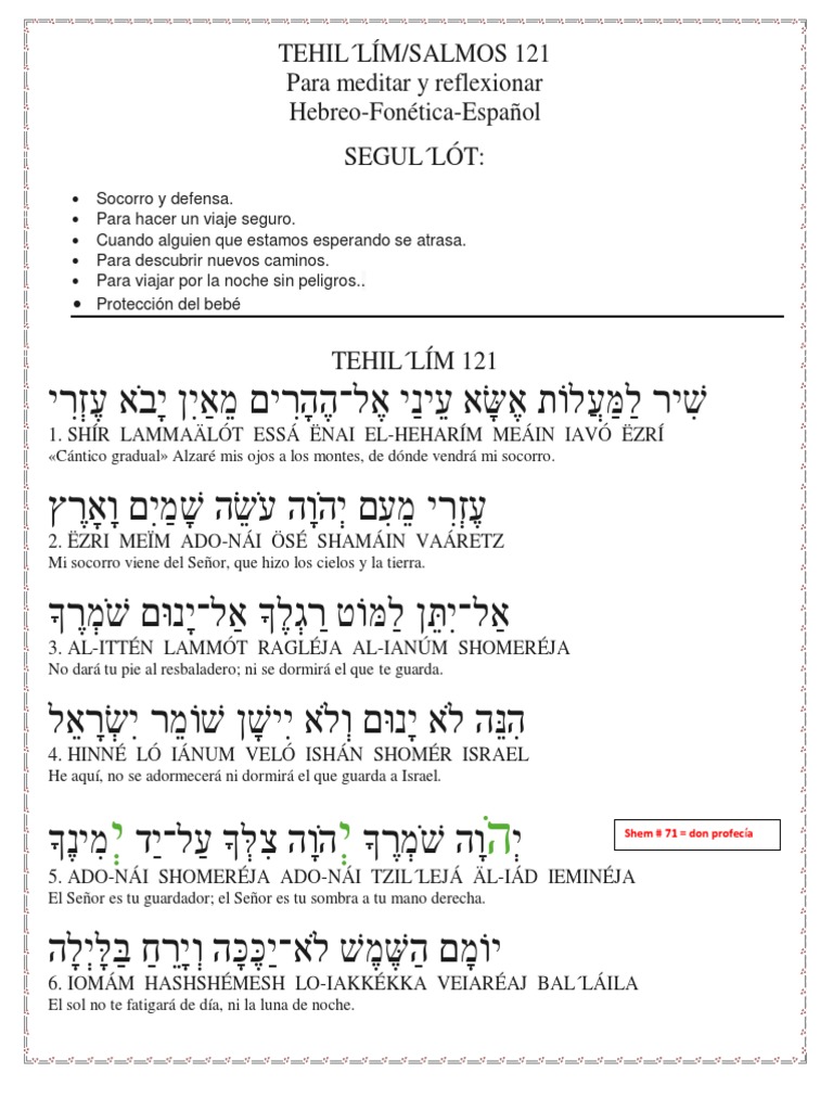Tehillin 121 | PDF