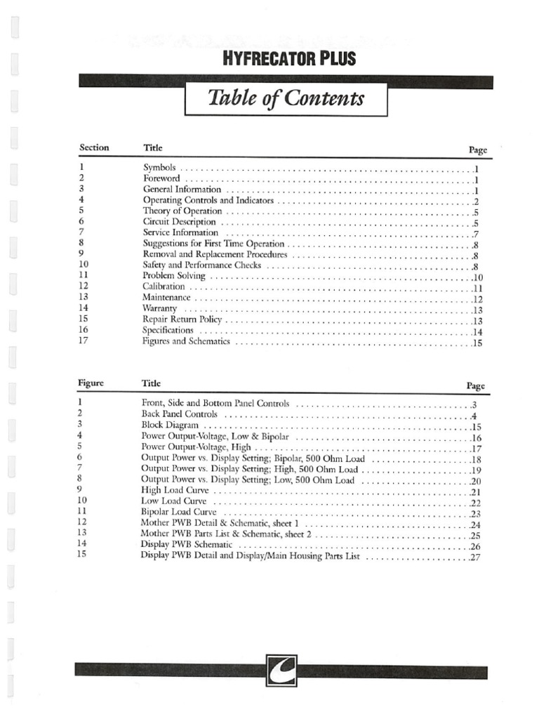 Conmed Hyfrecator Plus 7 797 Birtcher Service Manual | PDF