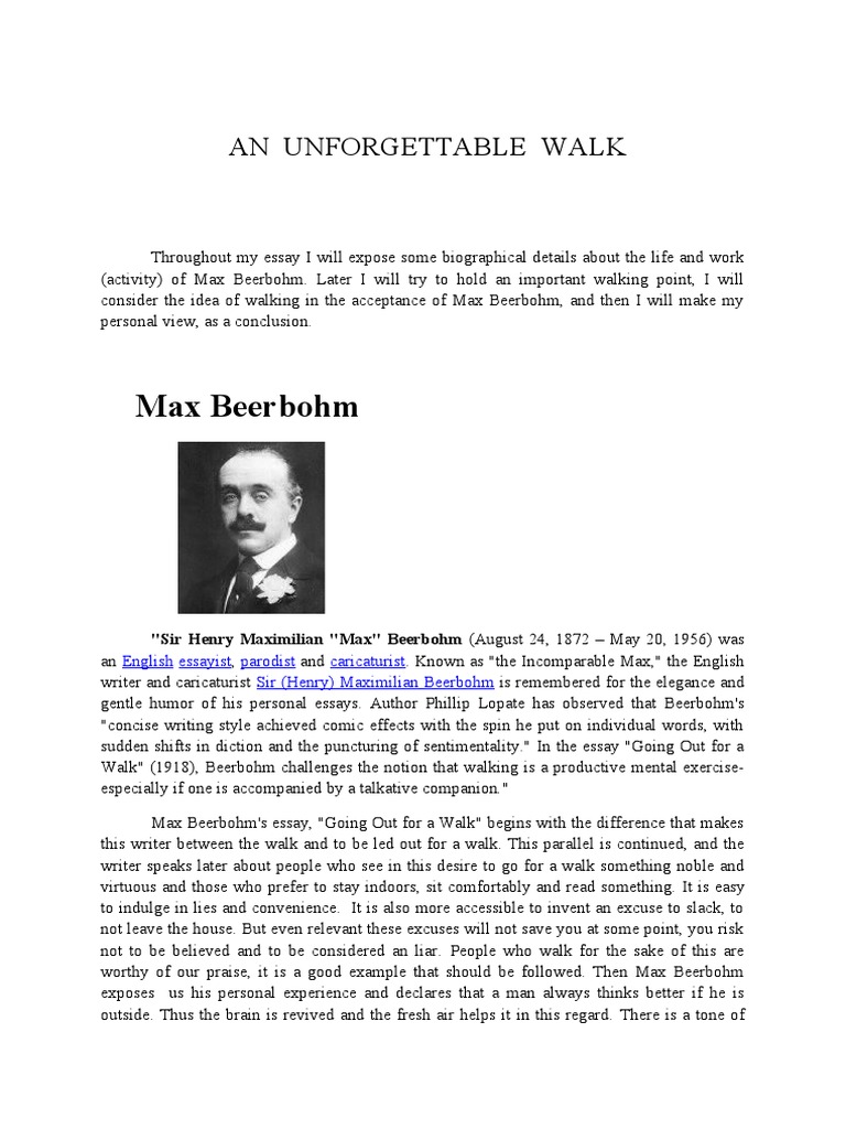 An Unforgettable Walk | PDF | Memory | Essays