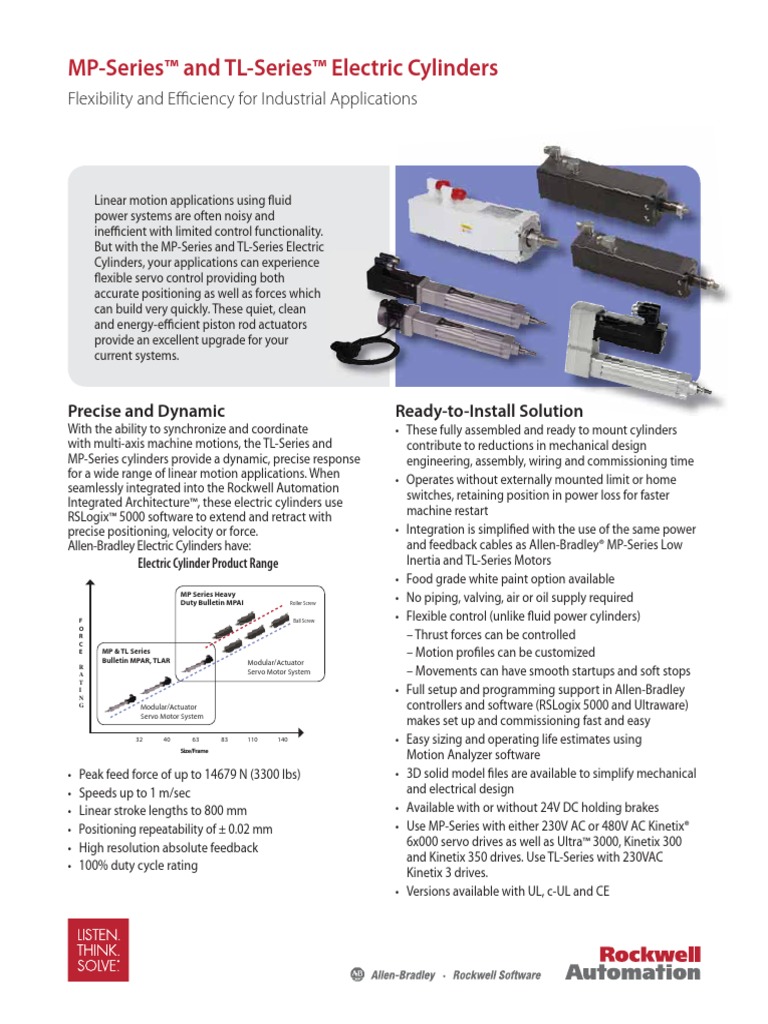 MP-Series™ and TL-Series™ Electric Cylinders: Flexibility and E Ciency ...