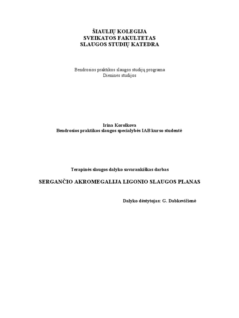 Akromegalija | PDF