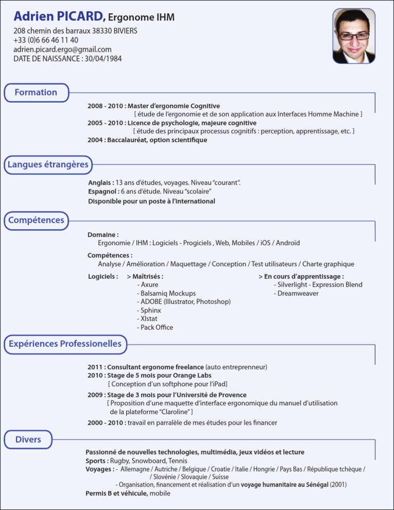 CV Adrien PICARD | PDF