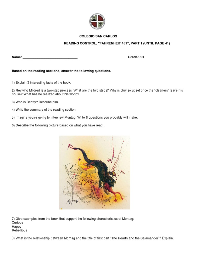 8C Reading Control # 1 Fahrenheit 451 | PDF