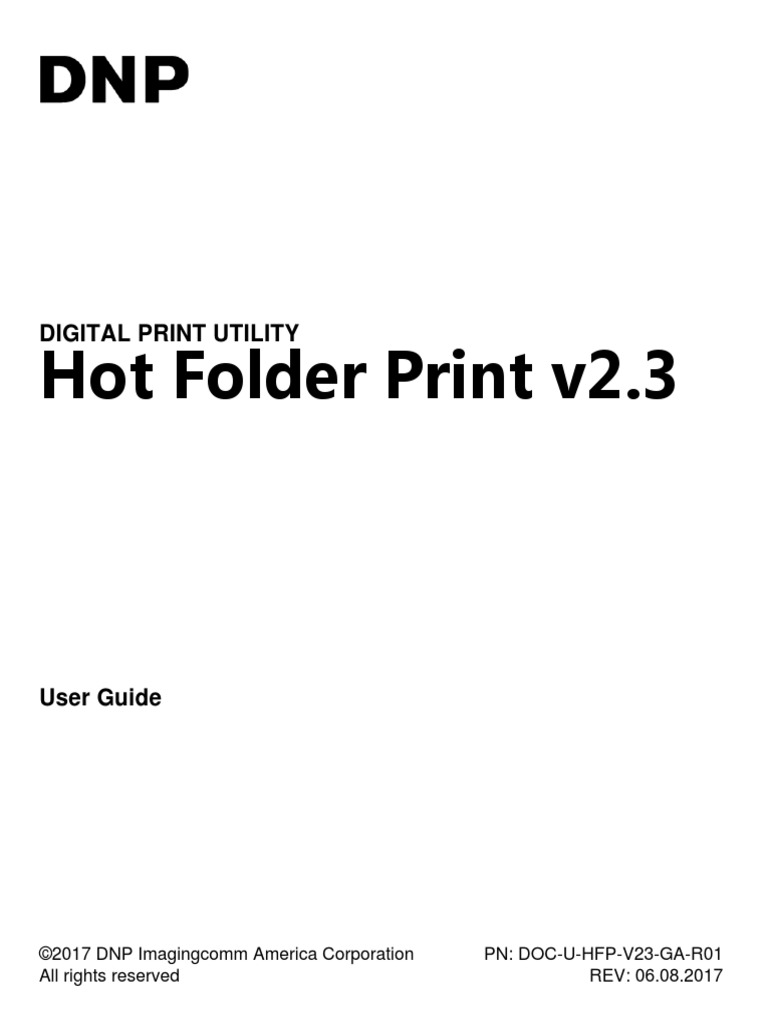 Hot Folder Print v2.3 User Guide r002 | PDF | License | Icon (Computing)