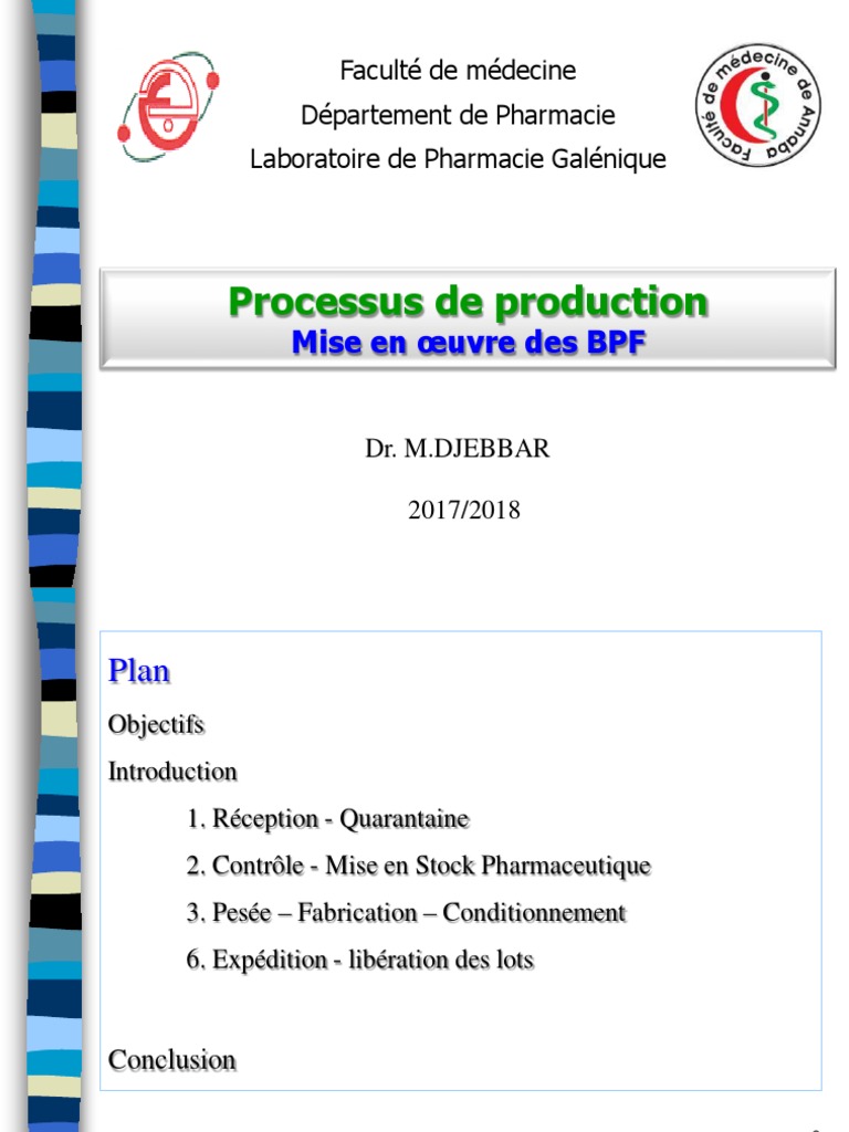 Processus de Production Selon BPF | PDF | Pharmaceutique | Produits ...