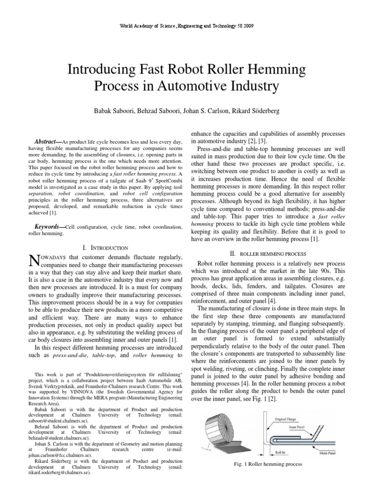 Hemming process | Robot | Technology