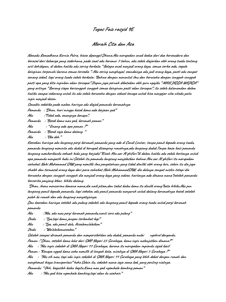 Faiz Rasyid - CERPEN | PDF