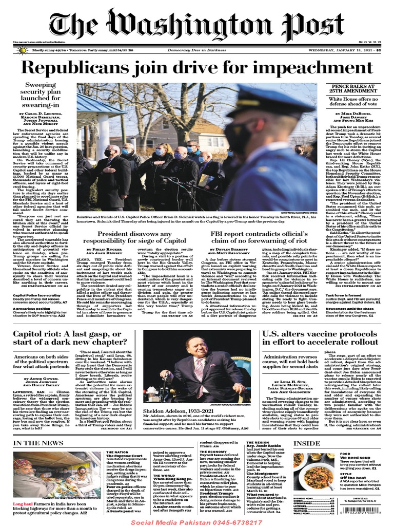 13 Jan Washington Post | PDF | Donald Trump | American Government