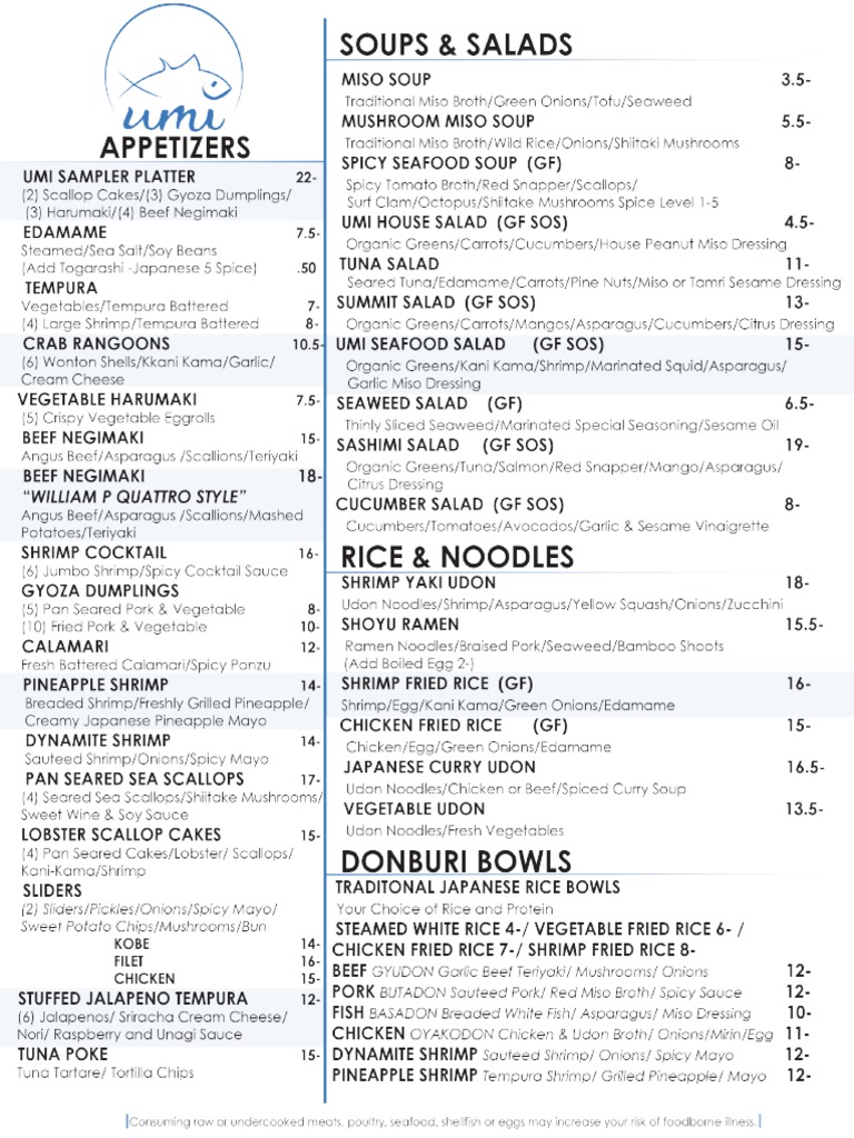 Umi Dinner | PDF
