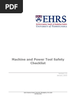 Safety Checklist For Power Tools Equipment | PDF | Tools | Equipment