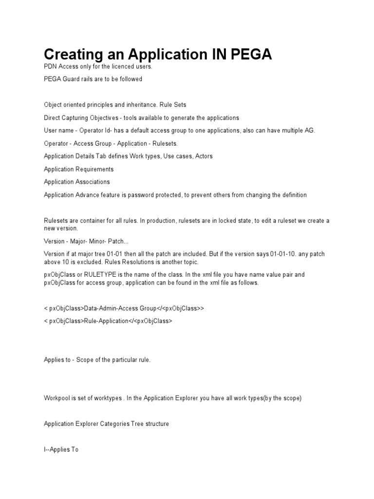 Application IN PEGA | PDF | Class (Computer Programming) | Use Case