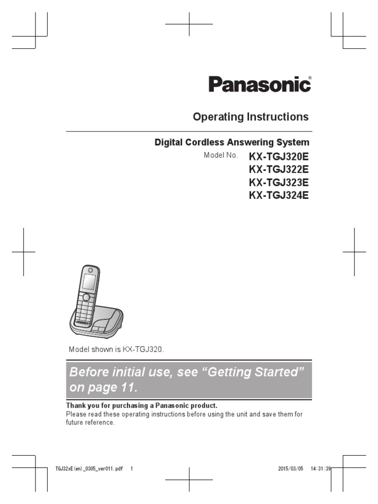 Manuel Instrucciones KX-TGJ322 Ingles | PDF | Battery Charger | Waste