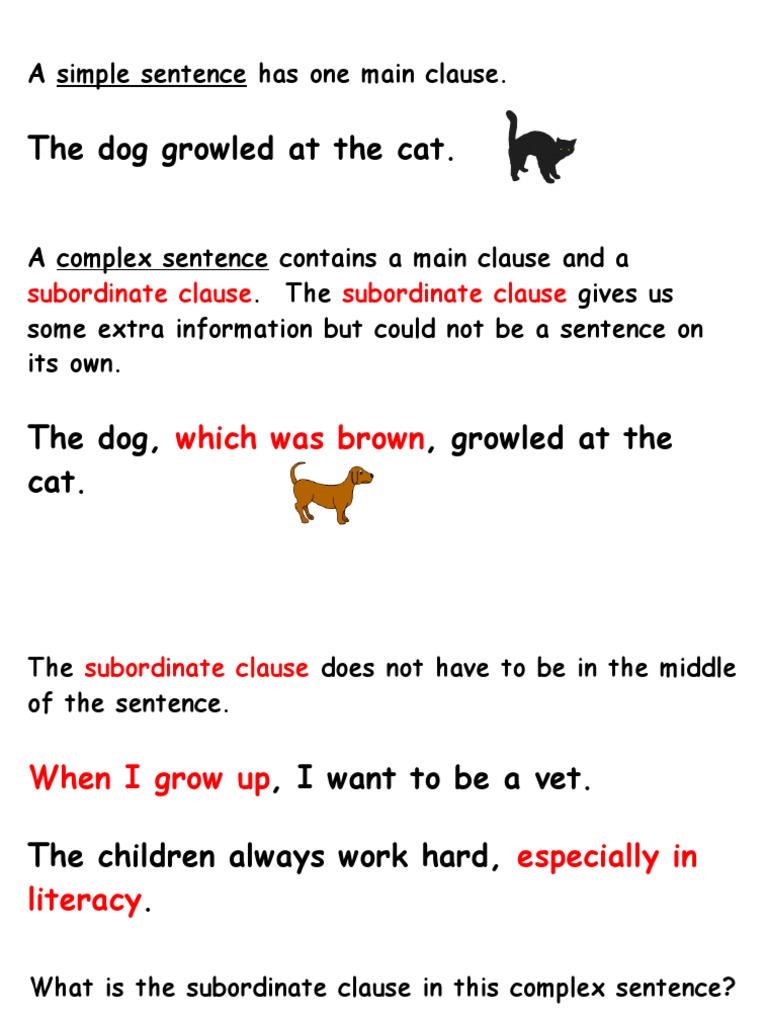 Word Grammar Simple and Complex Sentences A Simple Sentence Has One ...