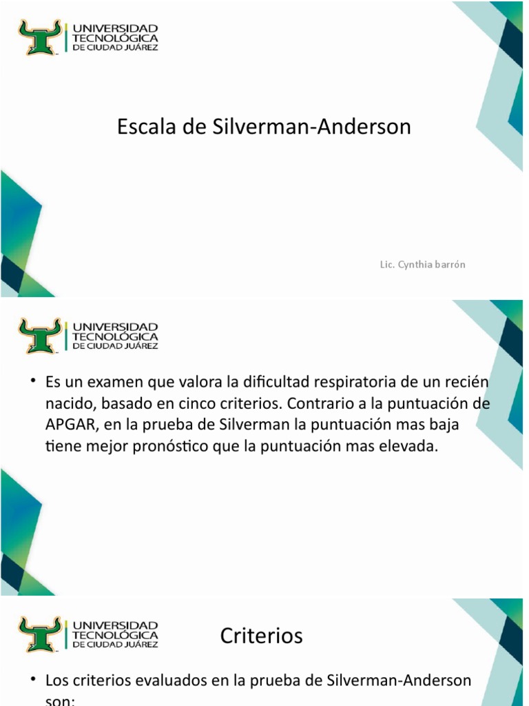 Escala de Silverman | PDF | Enfermedades y trastornos humanos ...