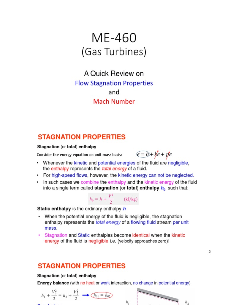 Flow Stagnation Properties | PDF | Enthalpy | Mach Number