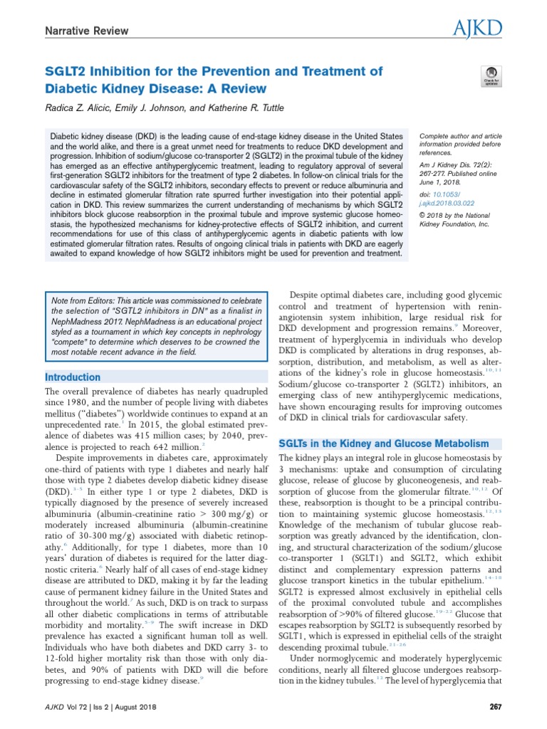 SGLT 2 | PDF | Diabetes | Chronic Kidney Disease