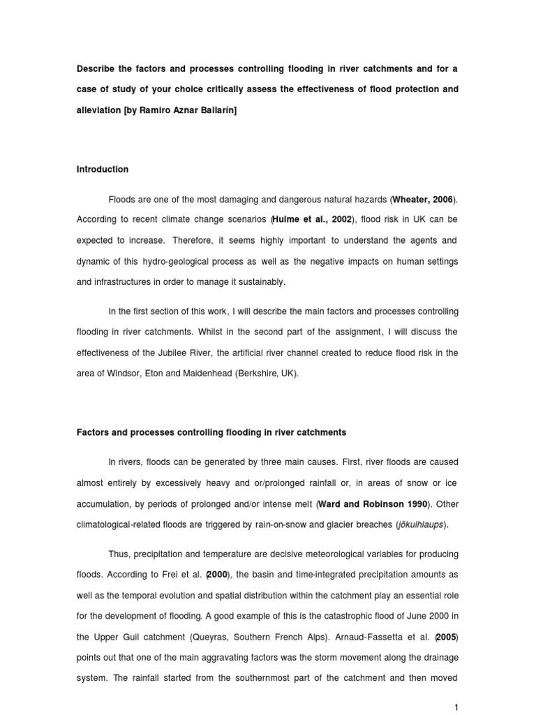Jubilee River Flood Relief Effectiveness | PDF | Flood | Drainage Basin