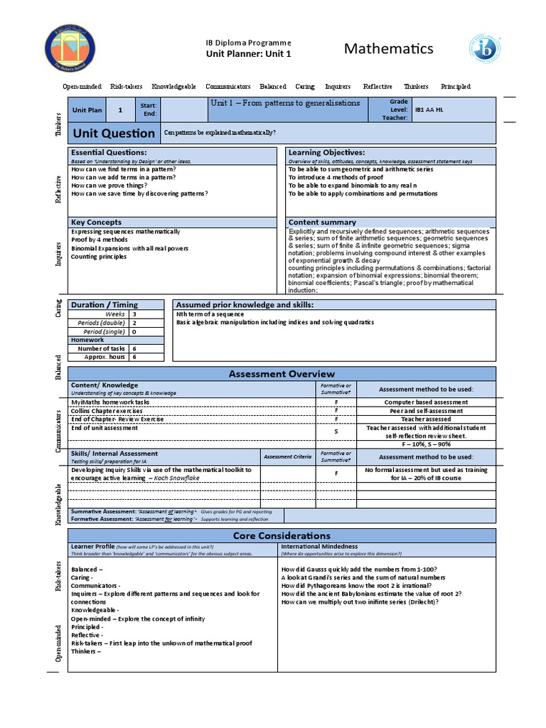 Sequences and Series in IB Math AA HL | PDF | Educational Assessment ...